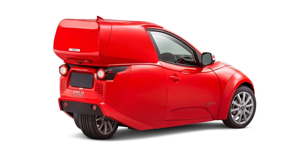 ElectraMeccanica presenta la versión 'Cargo' de su SOLO EV